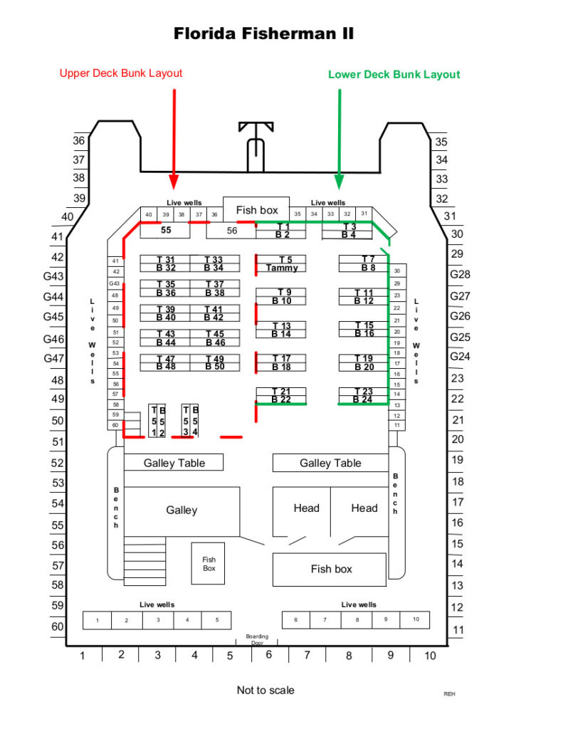 The Florida Fisherman Layout | Hubbard's Marina | Deep Sea Fishing Charter